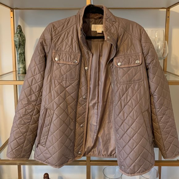 Michael Kors | Jackets & Coats | Tan Michael Kors Quilted Jacket S ...